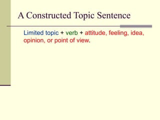 Structure of a Topic Sentence.ppt