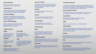 Structure of a typical film crew | PPT