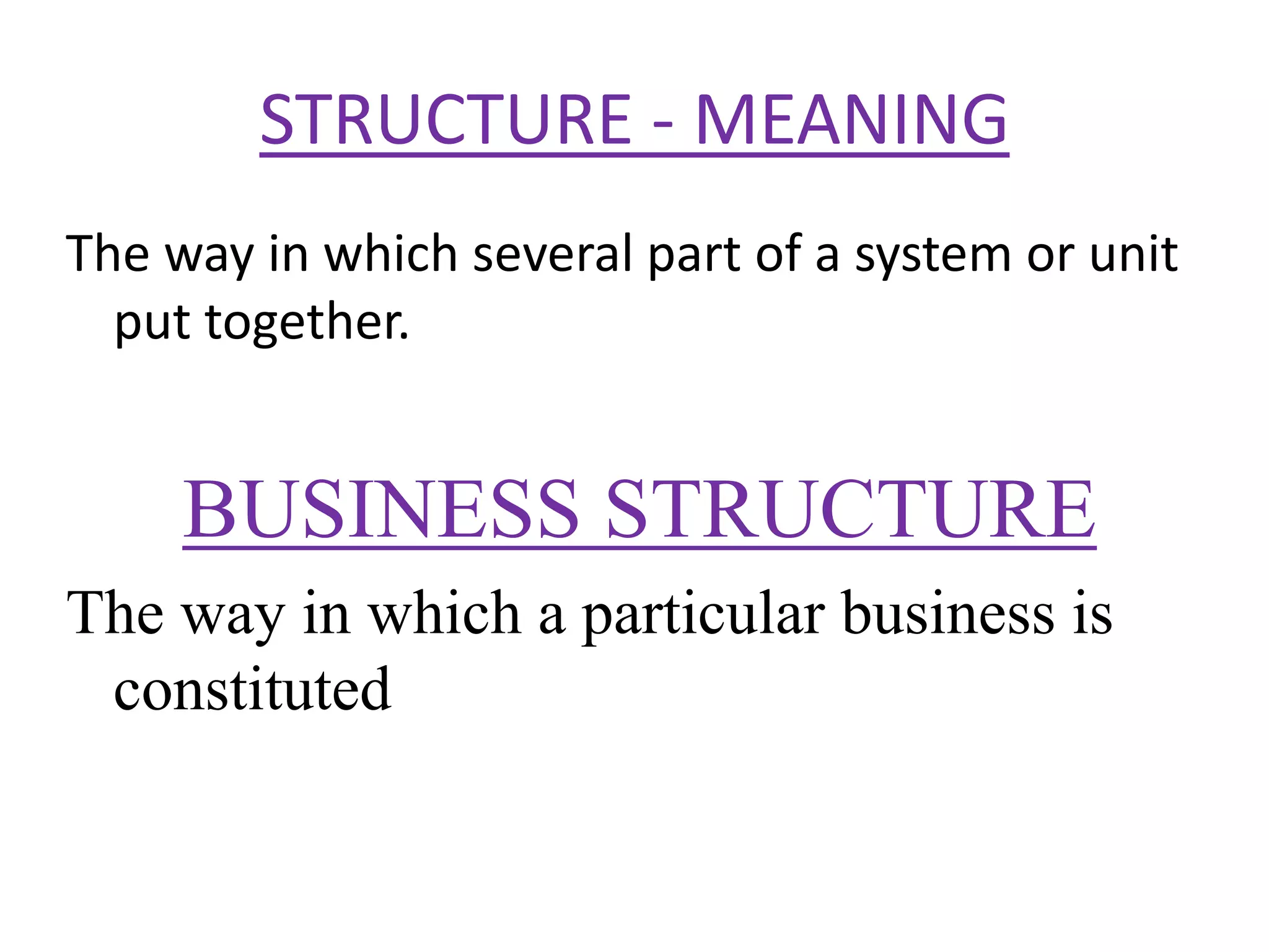 Structure of business developed by jovin thomas panamthanam | PPTX