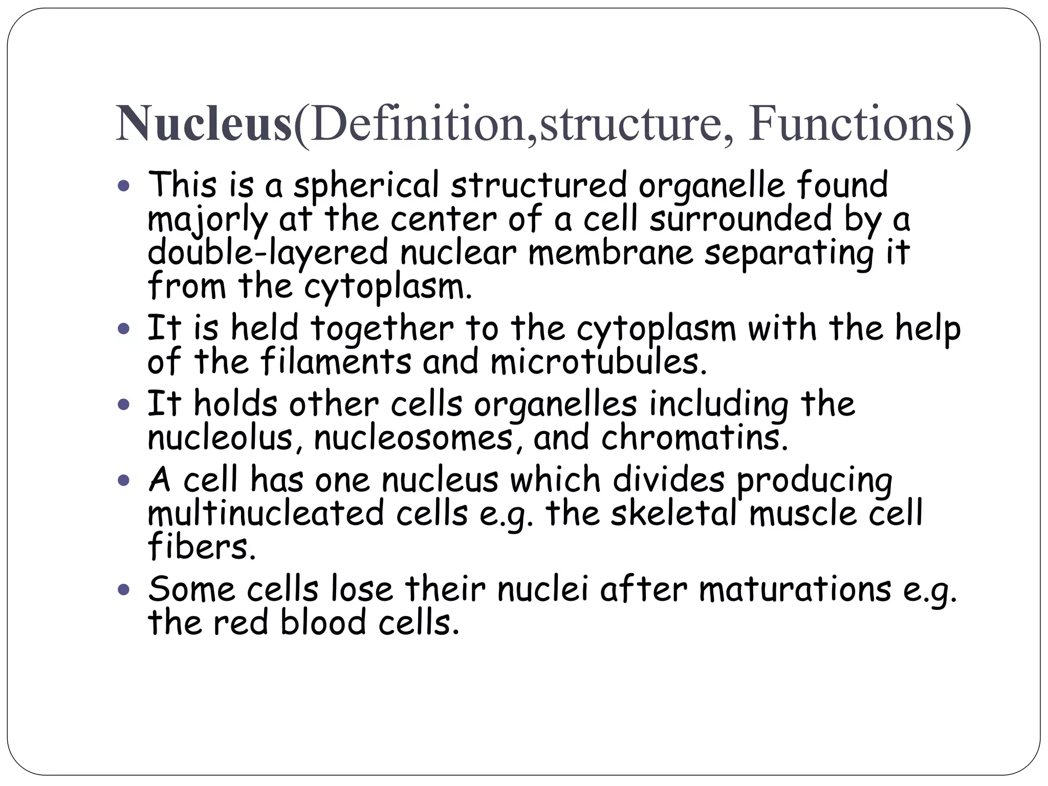 Structure of cell components and functions | PPTX