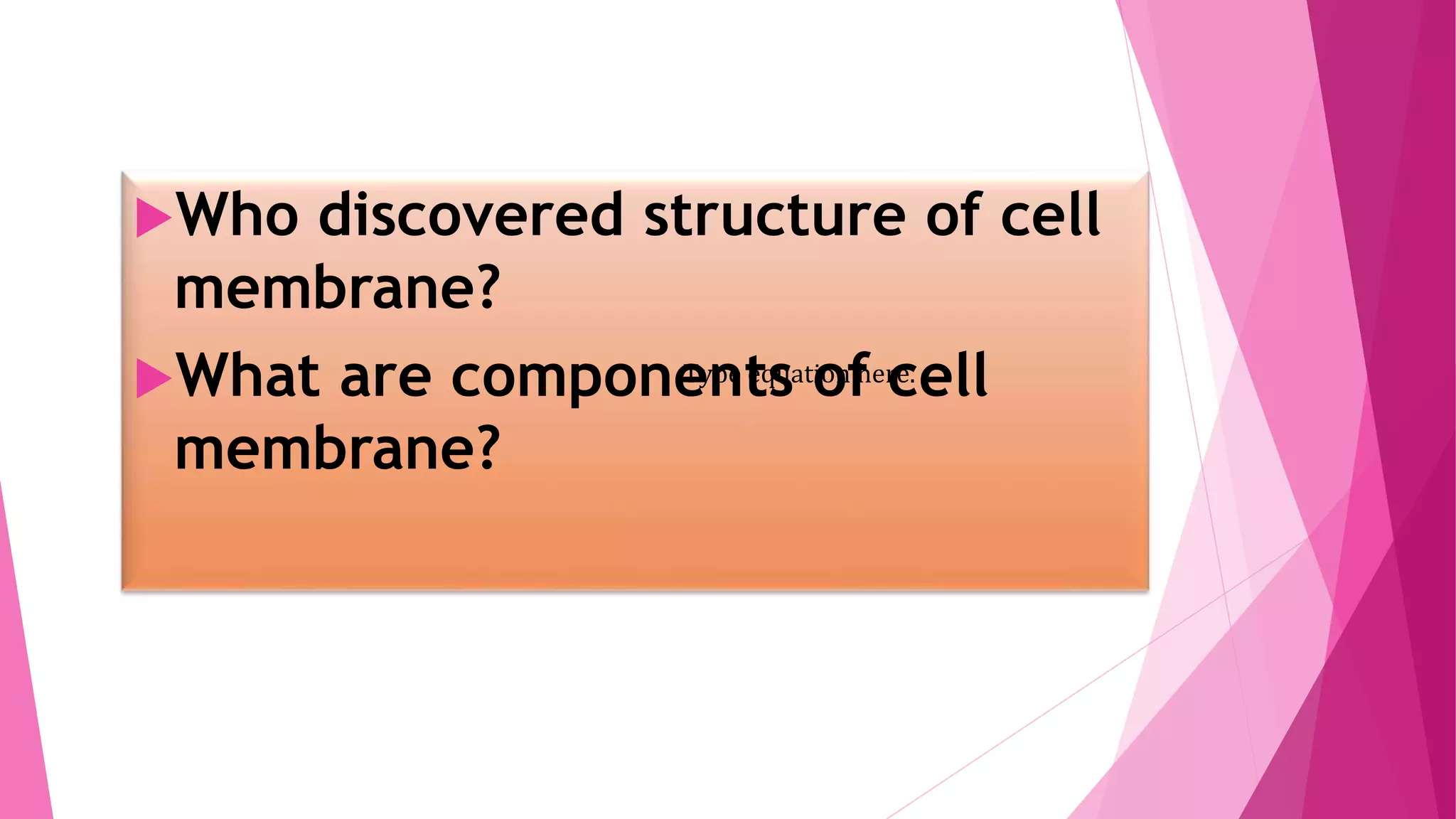 Structure of cell membrane | PPT