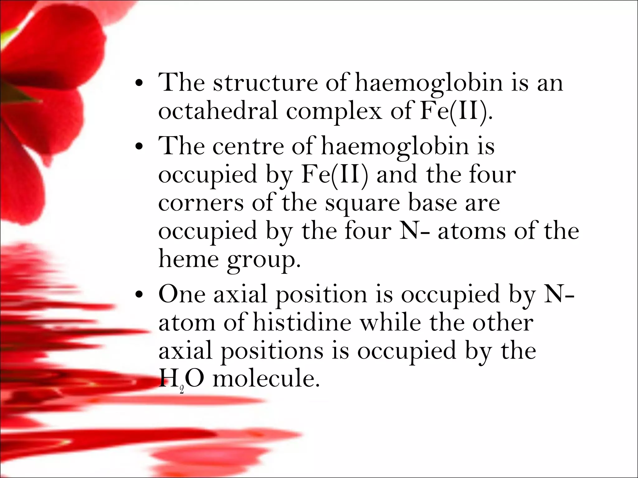 Structure of chlorophyll & haemoglobin | PPT