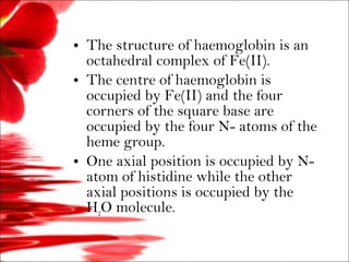 Structure of chlorophyll & haemoglobin | PPT