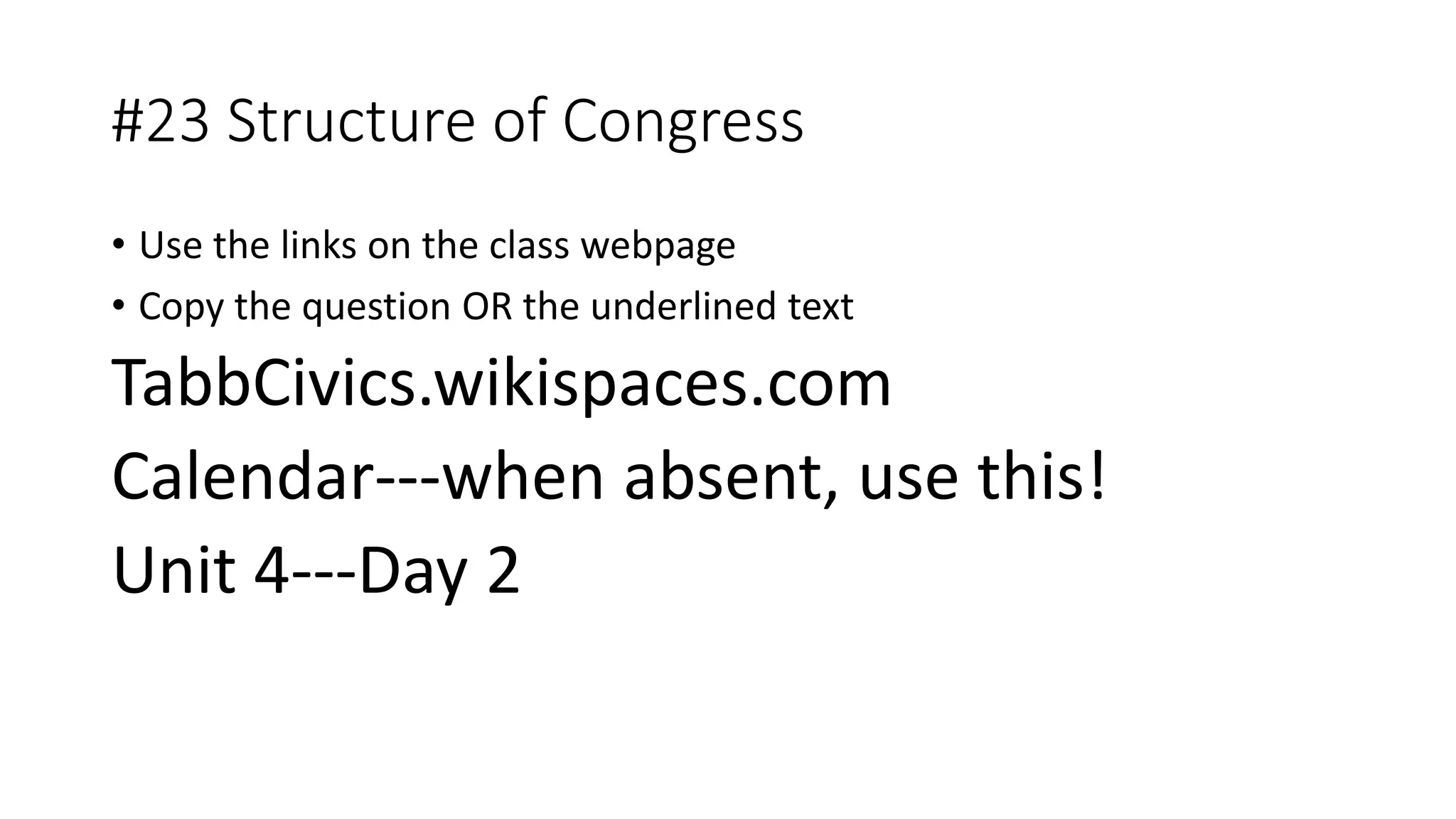 Structure of congress | PPT