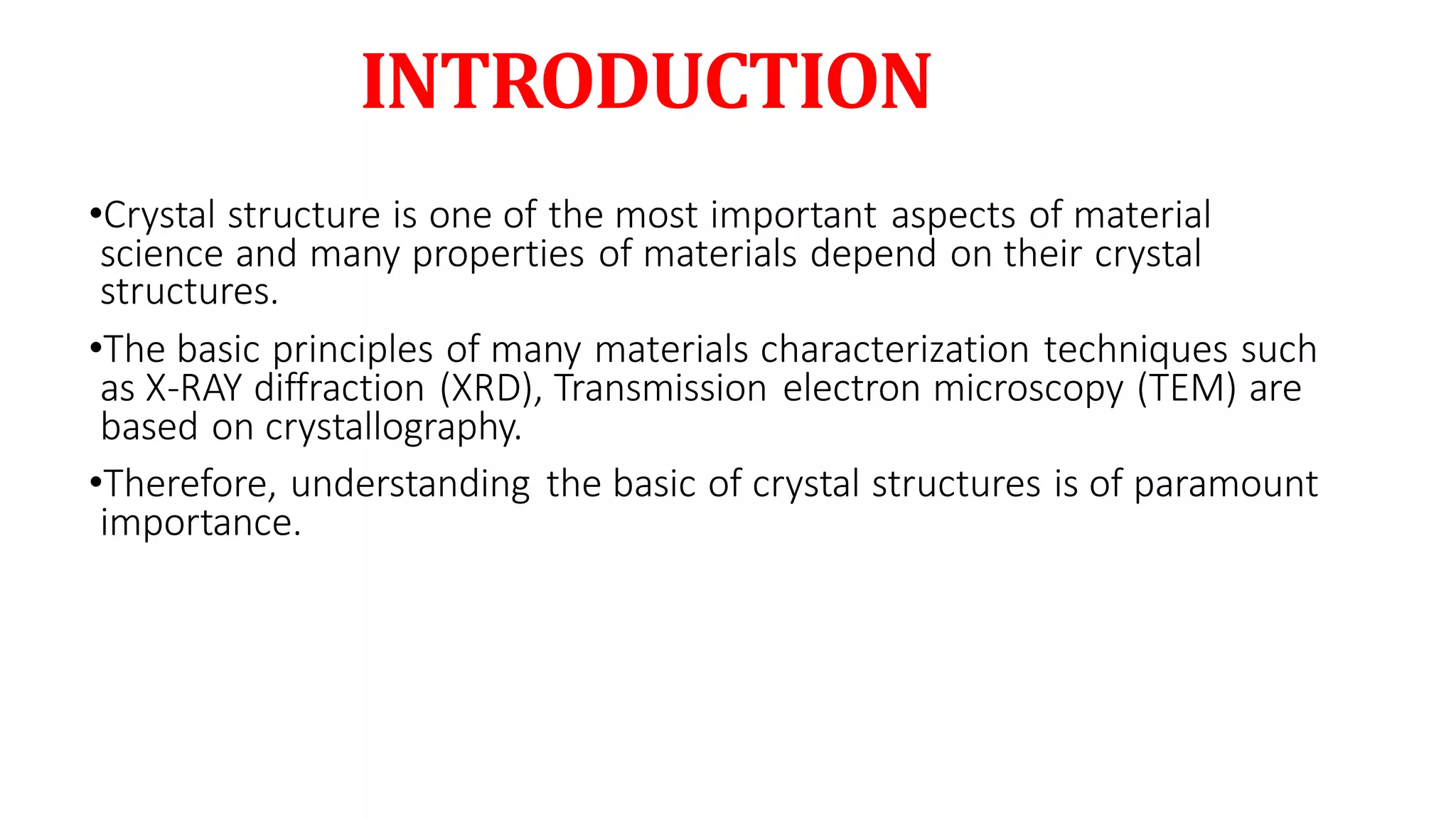 Structure of Crystal Lattice - K Adithi Prabhu | PDF