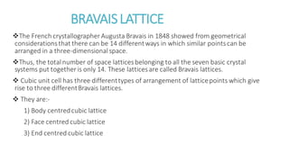 Structure of Crystal Lattice - K Adithi Prabhu | PDF