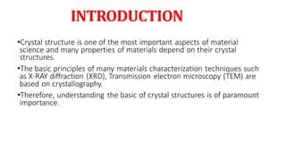 Structure of Crystal Lattice - K Adithi Prabhu | PDF