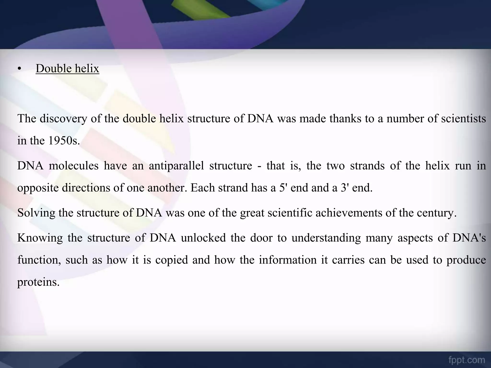 Structure of DNA | PPTX