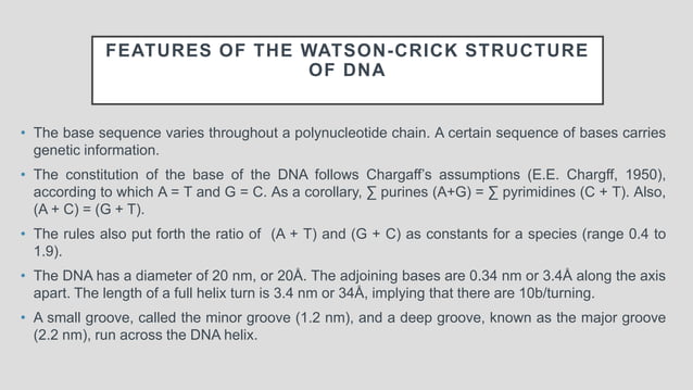 Structure of DNA- Types and functions of DNA | PDF