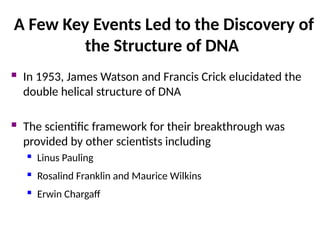 Structure of DNA bilomolecular material science .pptx