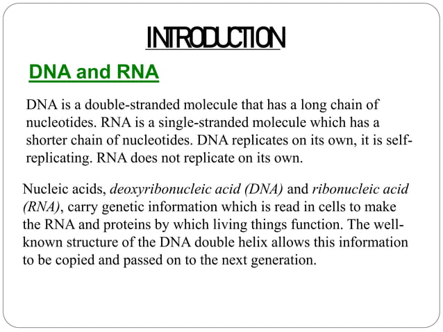 Structure of DNA and RNA and its functions | PPT
