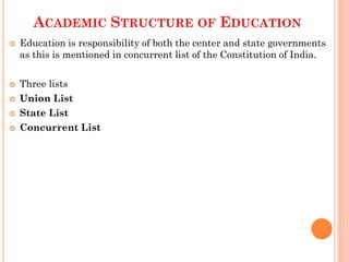 Structure of education in India | PDF