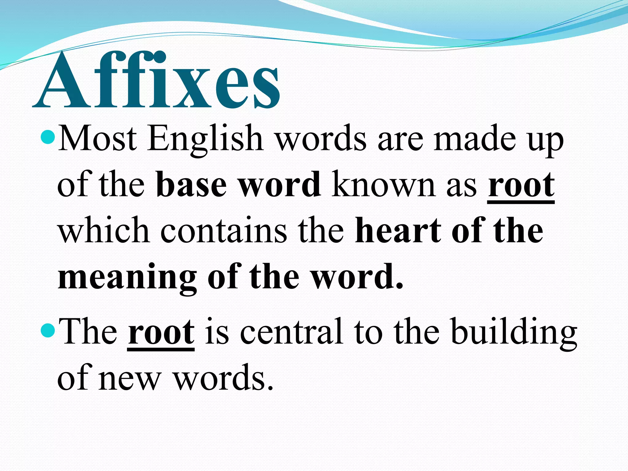 Structure of english-_affixes1 | PPTX