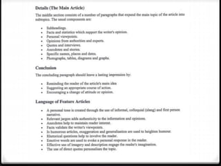 Structure of feature article | PPTX