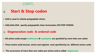 STRUCTURE OF GENE and genetic code in animals ppt | PPT