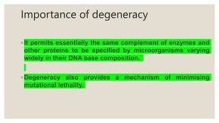 STRUCTURE OF GENE and genetic code in animals ppt | PPT