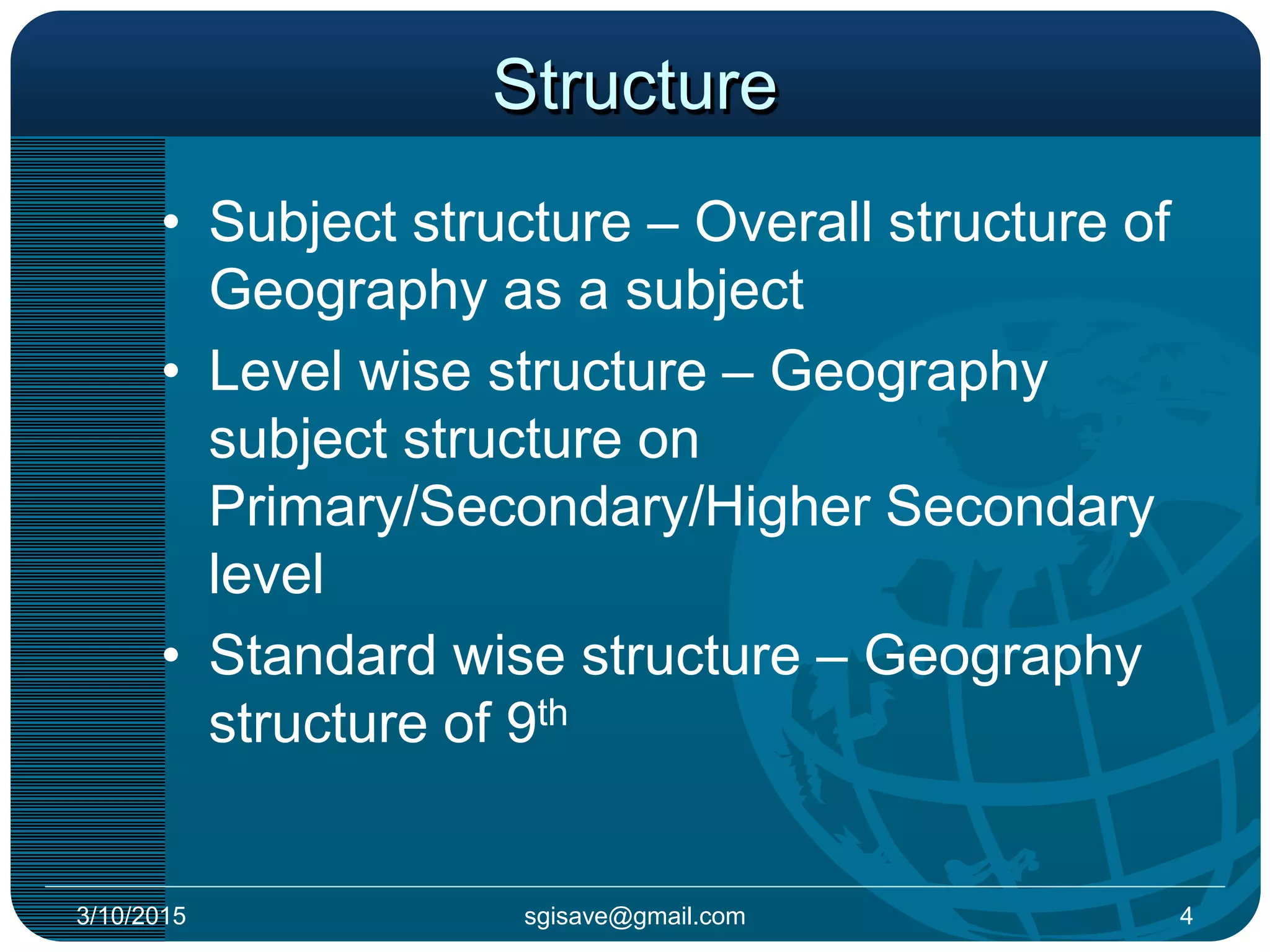 Structure of geo sub adn geo room | PPTX