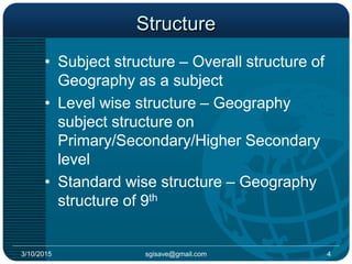 Structure of geo sub adn geo room | PPT