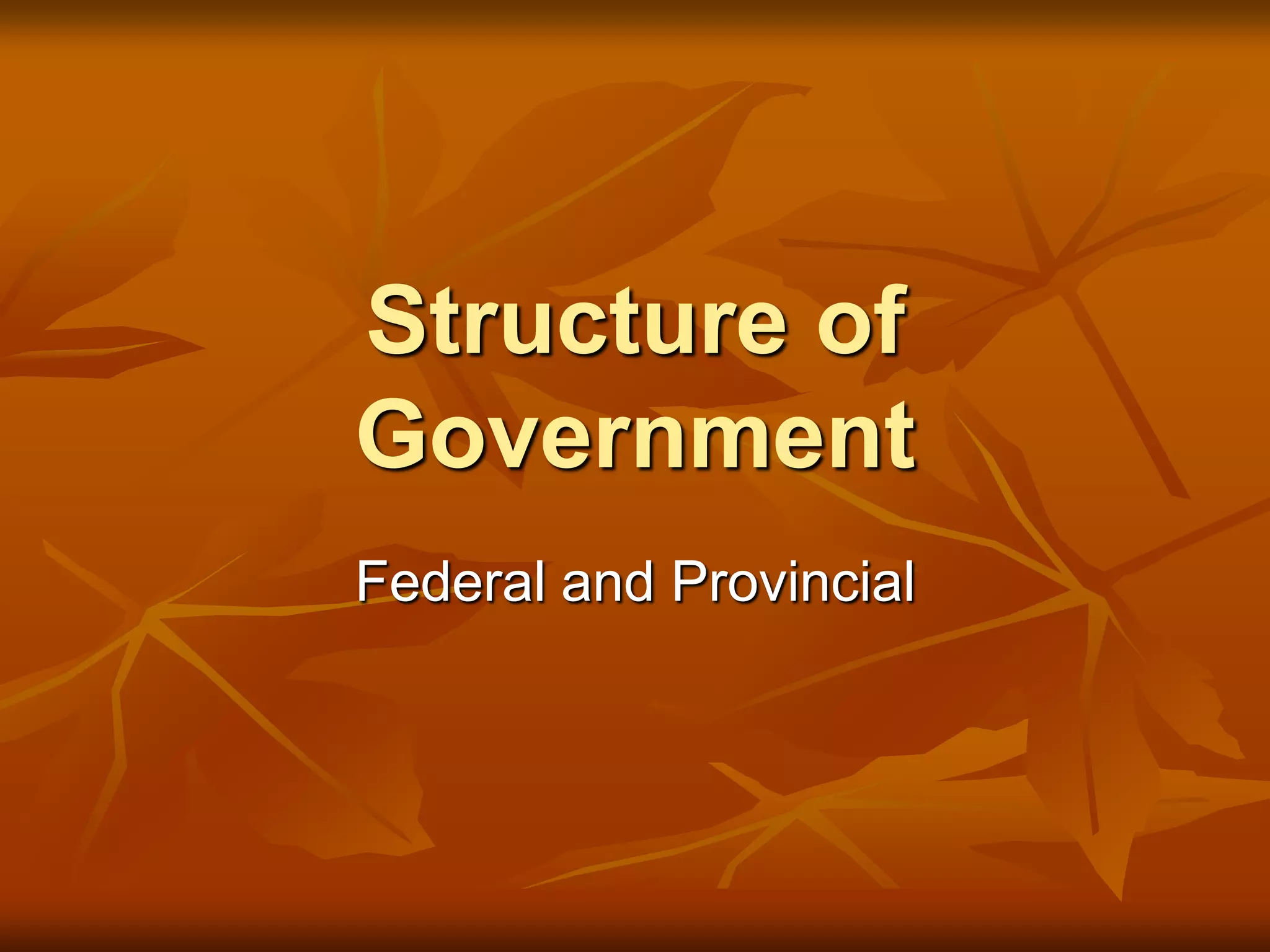 Structure Of Government 2 | PDF