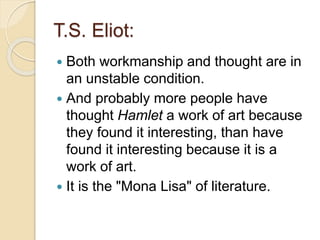 Is Hamlet Artistic Failure? Structure of the Play | PPTX