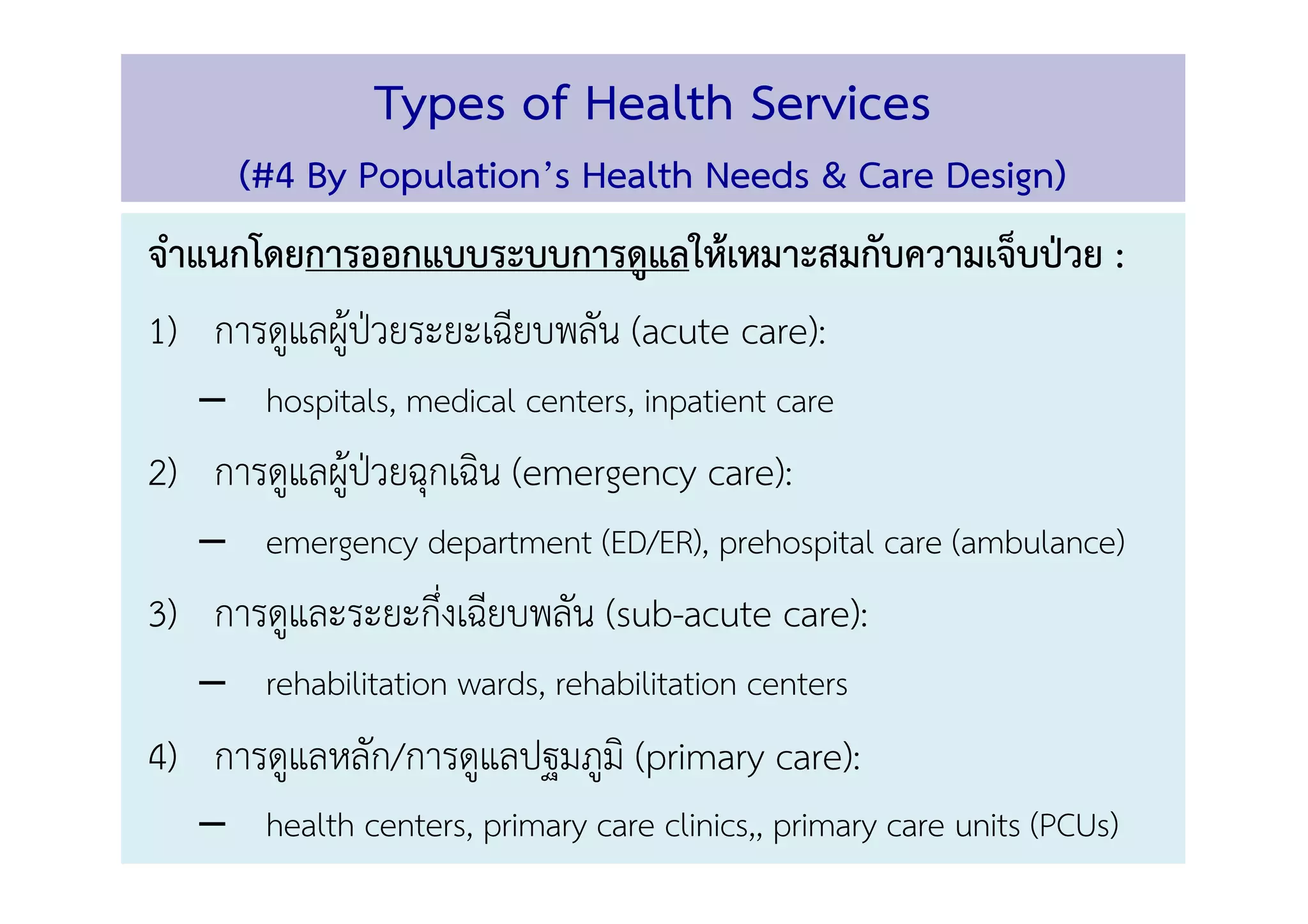 Structure of Health Systems | PDF