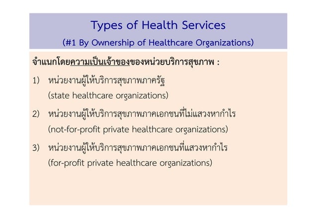 Structure of Health Systems | PDF