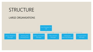 Structure of human resource department | PPT