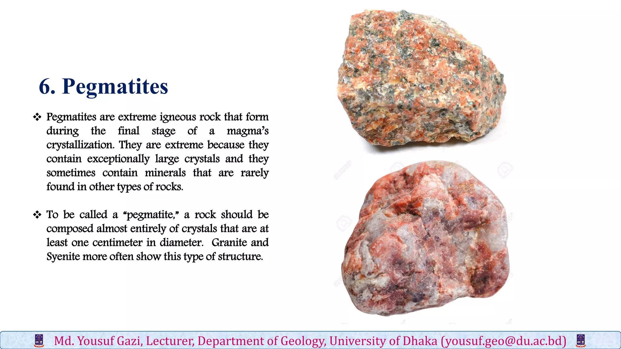 Structure of igneous rocks | PDF
