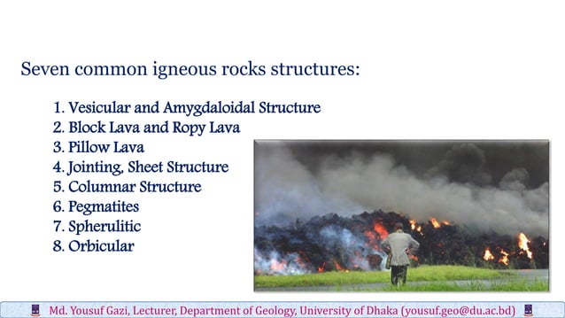 Structure of igneous rocks | PDF | Geology | Science