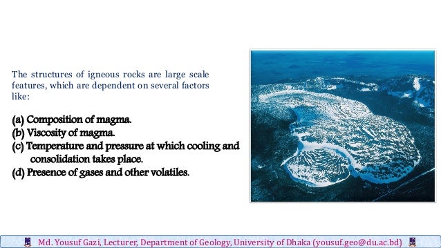 Structure of igneous rocks