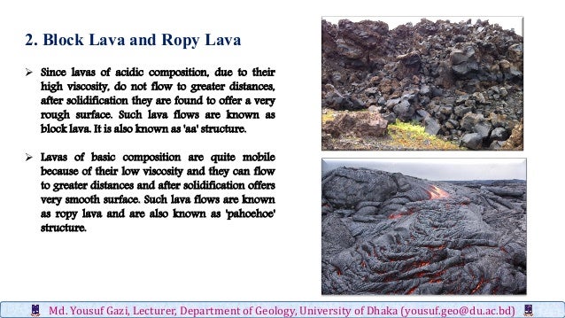 Structure of igneous rocks