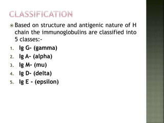 Structure of immunoglobulins | PPTX