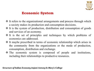 Structure of indian economy | PPTX