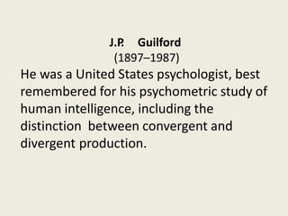 Guilford's Structure of intellect | PPTX