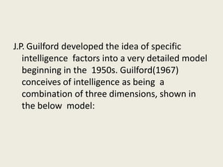 Guilford's Structure of intellect | PPTX