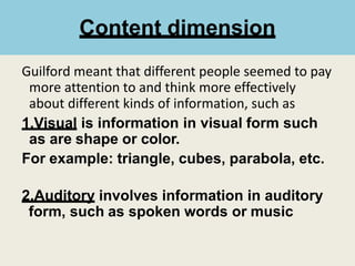 Guilford's Structure of intellect | PPTX