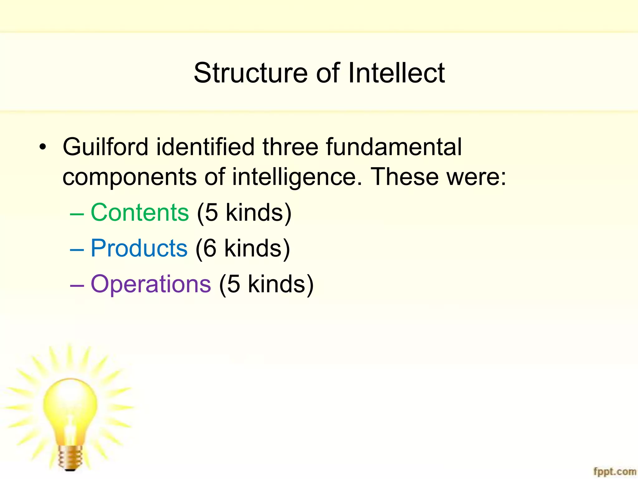 Structure of intelligence | PPTX