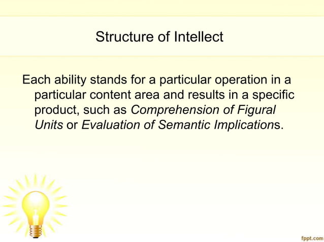 Structure of intelligence | PPTX | Science