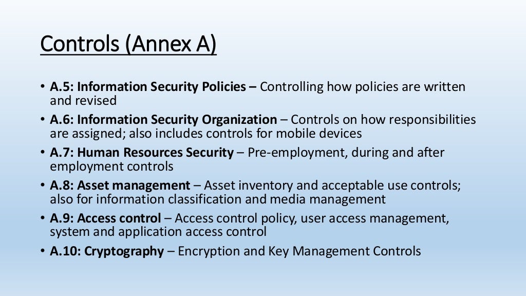 Structure of iso 27001