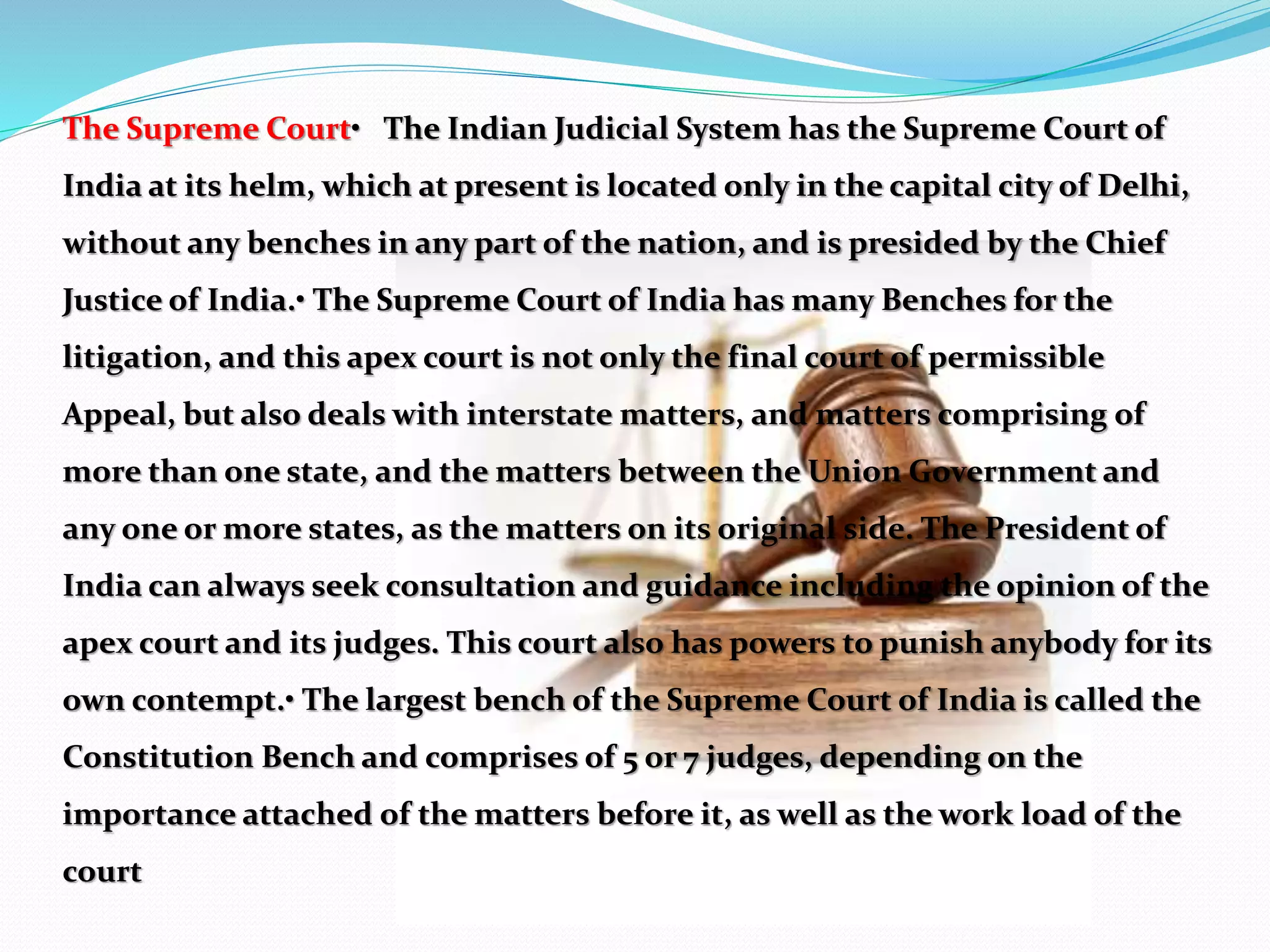 Structure of Indian judiciary | PPTX