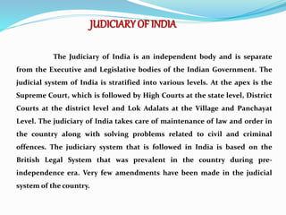 Structure of Indian judiciary | PPTX