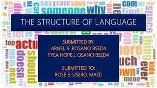 STRUCTURE OF LANGUAGE | PPT