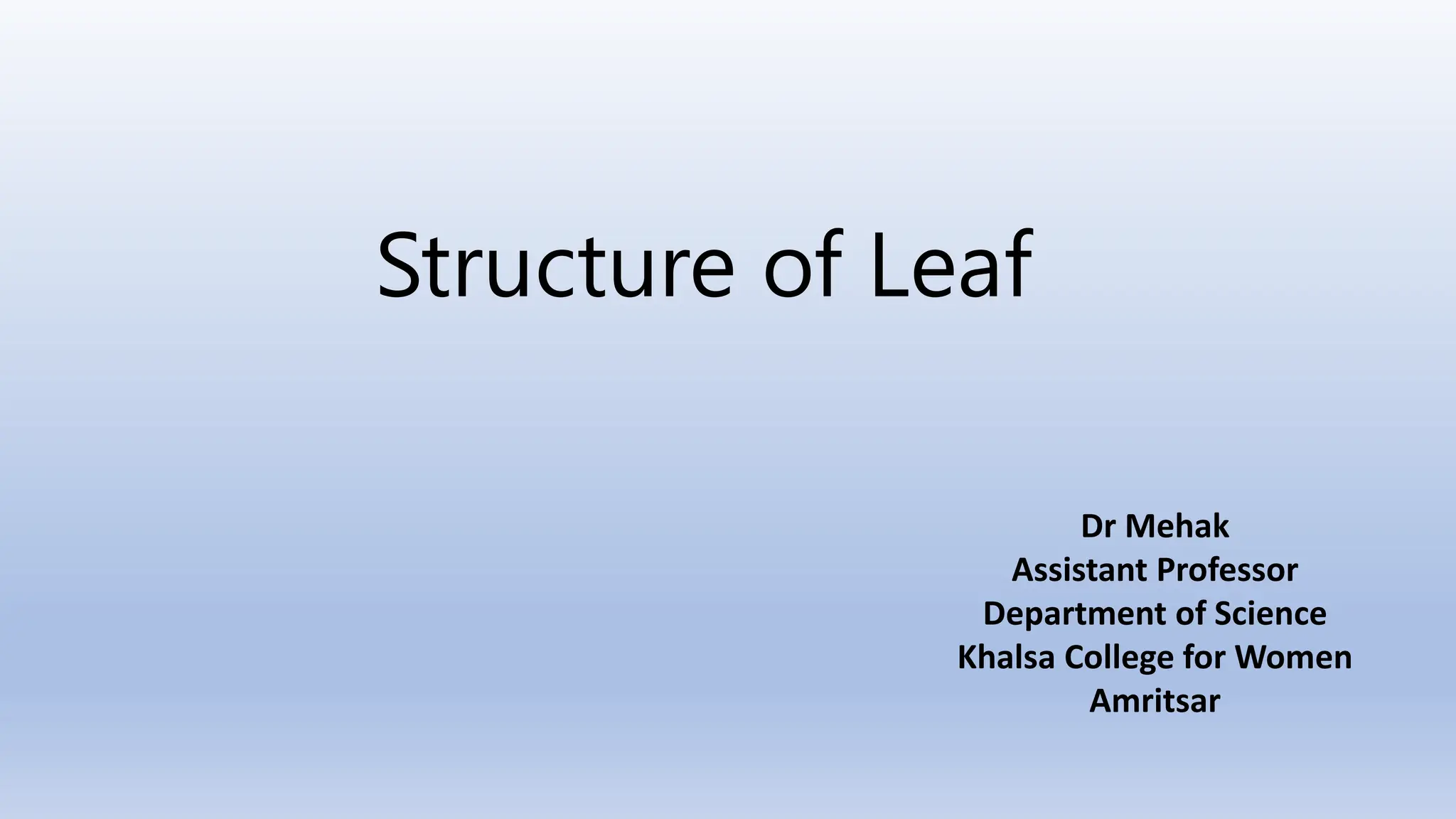 structure of leaf.pptx