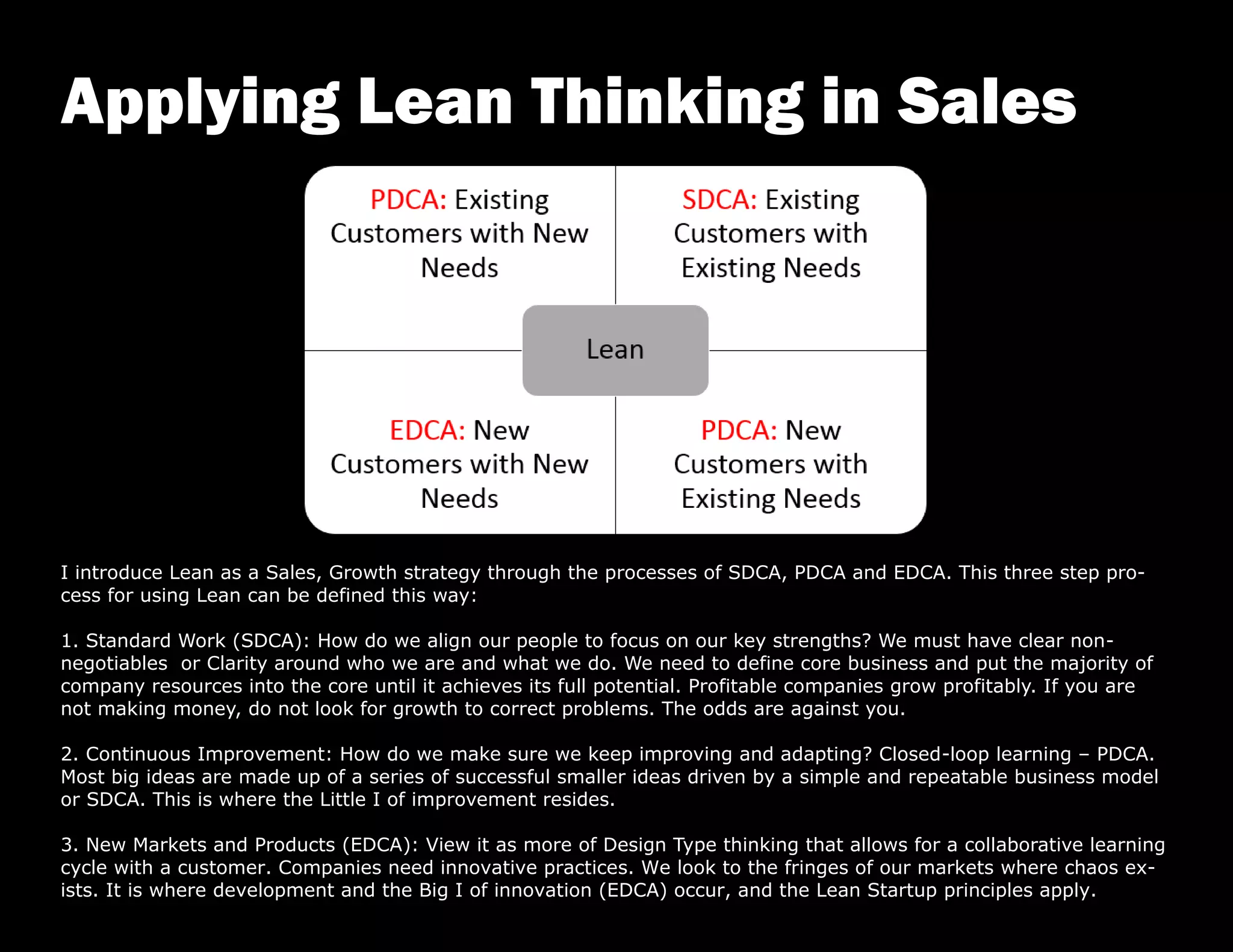 Structure of Lean in Sales | PPT