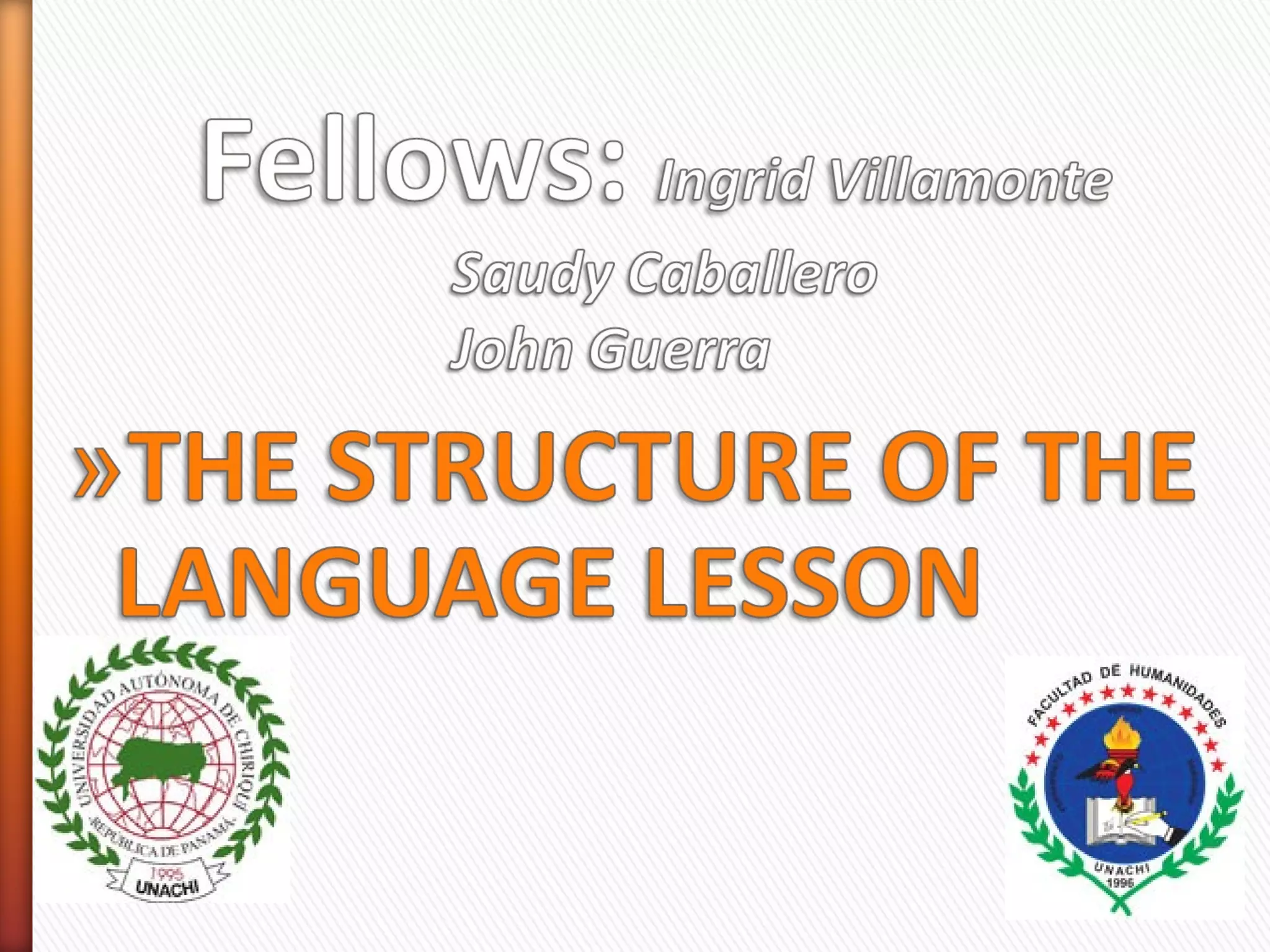 structure of lesson | PPT