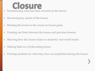 structure of lesson | PPT