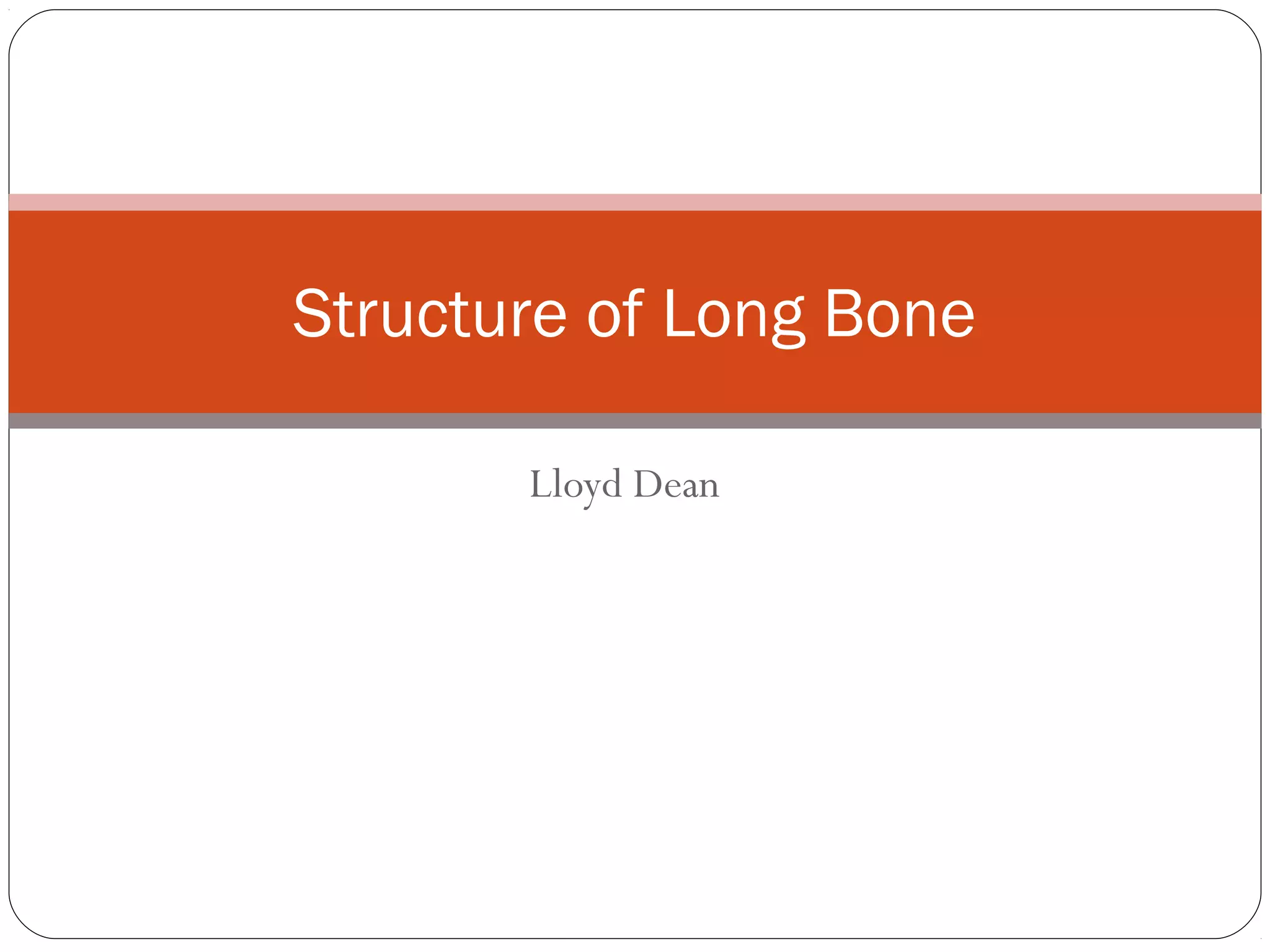Structure of long bone | PPT