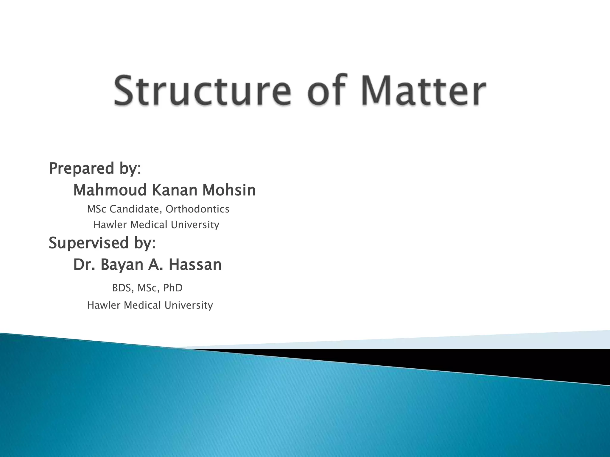 Structure of Matter | PPTX