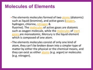 Structure of matter atoms and molecules | PDF