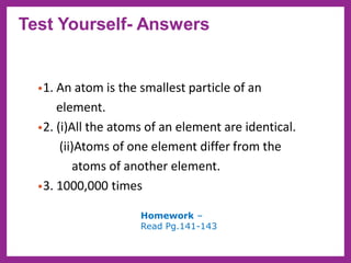 Structure of matter atoms and molecules | PDF